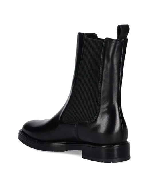 Karl Lagerfeld Ribbed Panel Boots in Black | Lyst UK