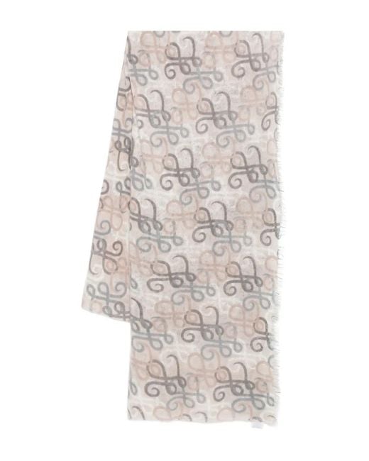 Hemisphere Wool Scarf in White | Lyst UK