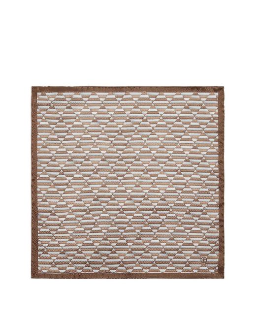 Giorgio Armani Geometric Pattern Pocket Square in Metallic for Men ...