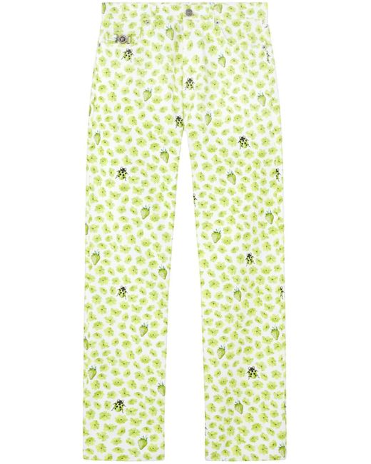 Versace Strawberry Garden Jeans in Yellow for Men | Lyst