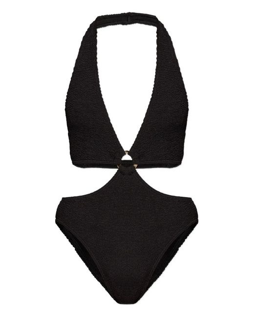 Bondeye Celeste Ring Textured Swimsuit in Black | Lyst UK