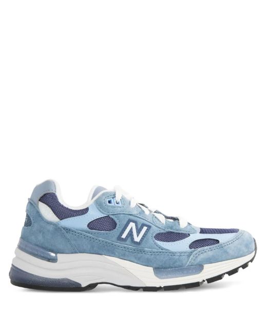 New Balance 992 Suede Panelled Sneakers in Blue for Men | Lyst UK