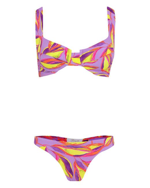 Brigitte Bardot Botanical-Print Bikini in Pink | Lyst UK