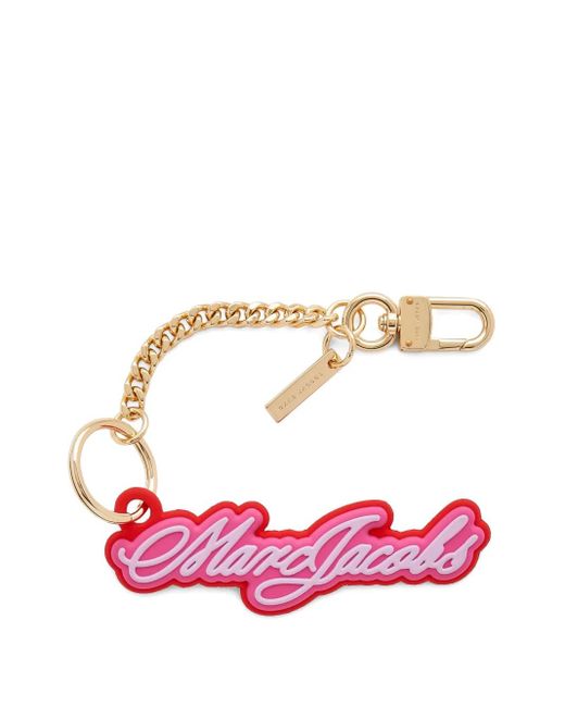 Marc Jacobs The Cursive Logo Bag Charm in Pink | Lyst