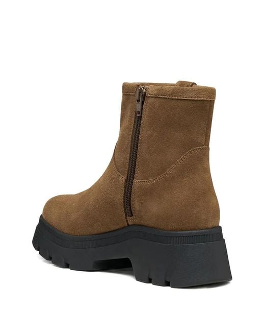 Geox Lug-Sole Ankle Boots in Brown | Lyst UK