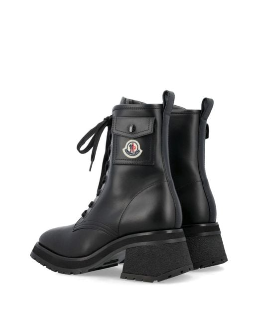 Moncler Gigi Pocket-Detail Ankle Boots in Black | Lyst