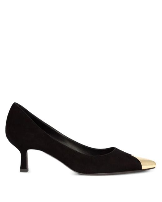 Roberto Festa 40Mm Tortuga Suede Toe-Cap Pumps in Black | Lyst