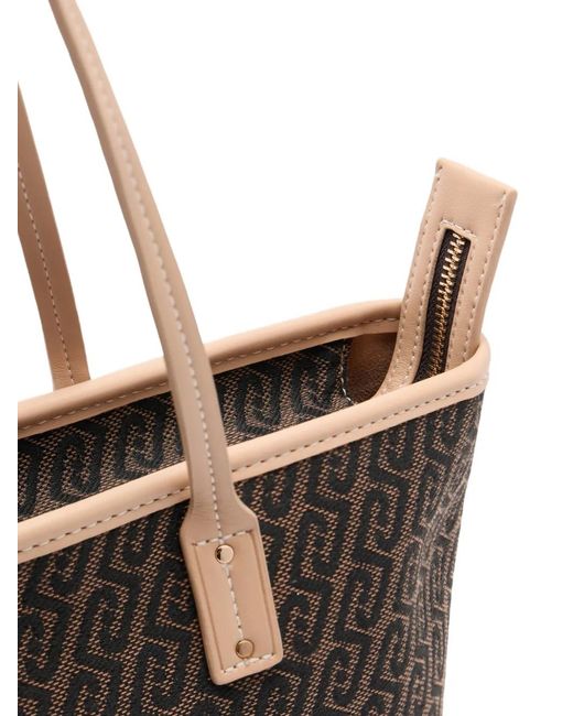 Liu Jo Monogram Jacquard Tote Bag in Black | Lyst UK