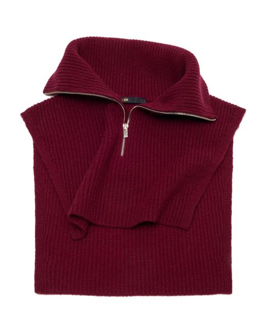 Maje Zip-Up Collar in Red | Lyst UK