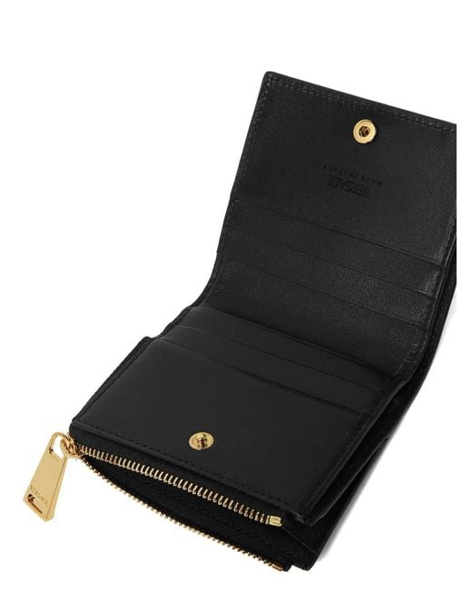 Versace Zip Wallet in Black for Men | Lyst