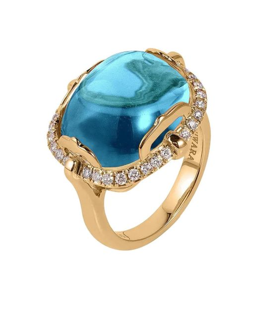Goshwara 18K Rock-N-Roll Topaz And Diamond Ring in Blue | Lyst Canada