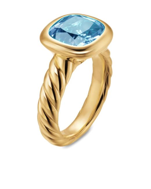 David Yurman 18K Dy Mercer Topaz Ring in Blue | Lyst UK