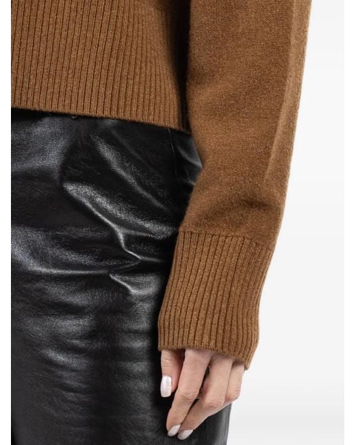 Arlo Mott Roll-Neck Pullover in Brown | Lyst UK