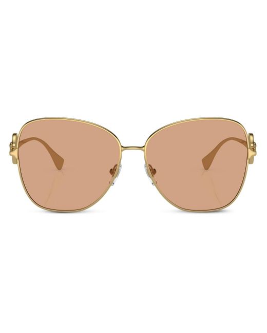 Versace Eyewear Medusa Oversize Frame Sunglasses In Natural Lyst