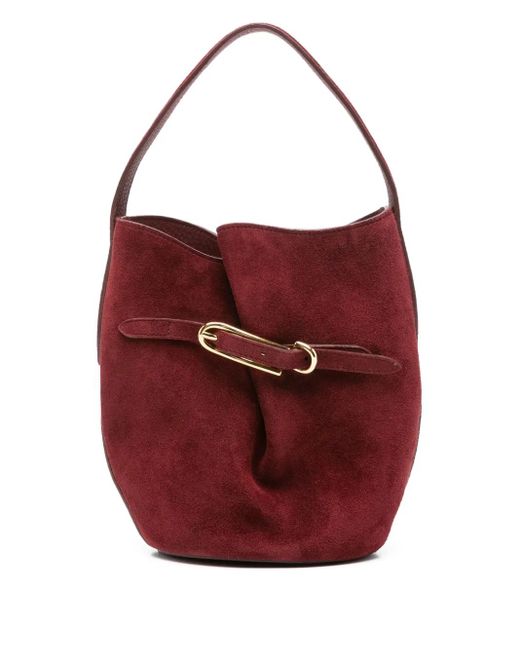 Liffner Mini Suede Bucket Bag in Red | Lyst