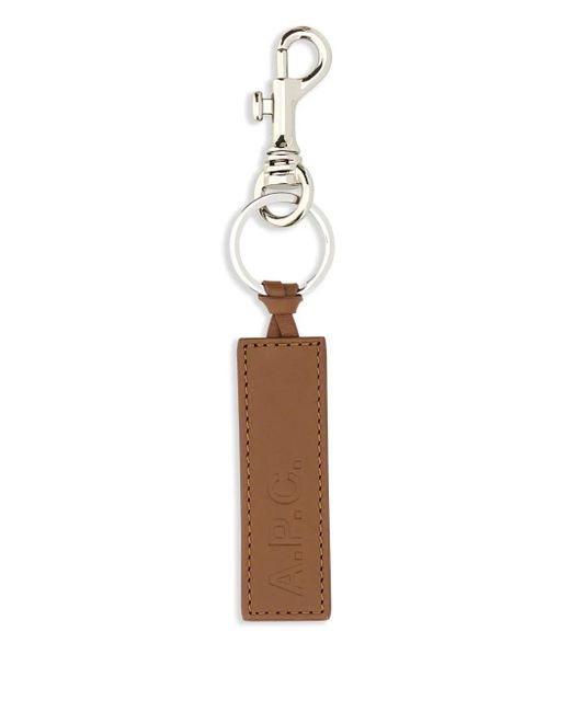 A.P.C. Leather Keyring in White for Men | Lyst UK