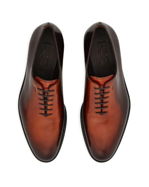 Ferragamo Tramezza Oxford Shoes in Brown for Men | Lyst UK