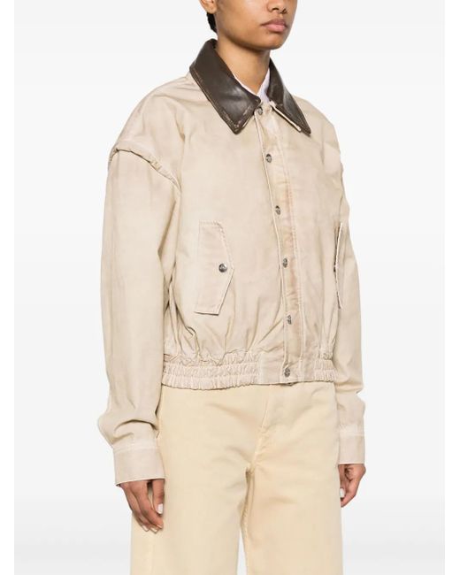 Halfboy Jet Set Bomber Jacket in Natural | Lyst