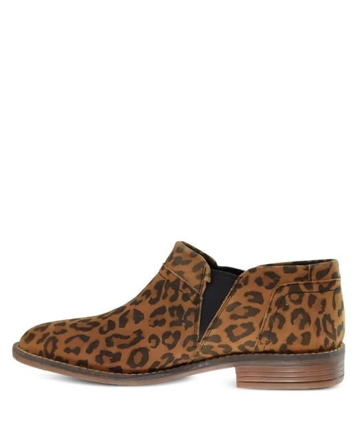 Clarks Camzin Mix Leopard-Print Boots in Brown | Lyst UK