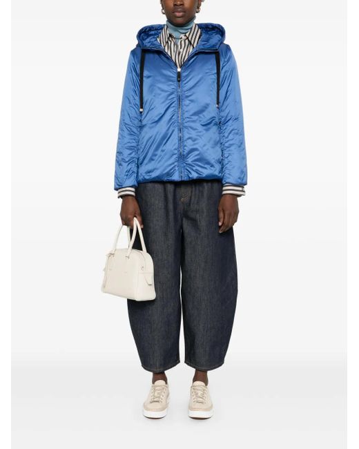 Max Mara Greenh Puffer Jacket in Blue | Lyst