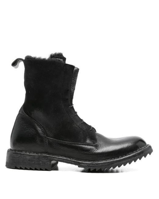 Moma Rick Lace-Up Boots in Black | Lyst UK