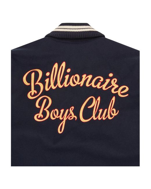 BBCICECREAM Fanfare Script Embroidered Bomber Jacket in Blue for Men ...