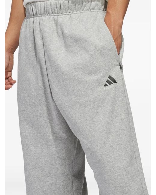 adidas Logo-Print Basketball Track Pants in Grey | Lyst UK