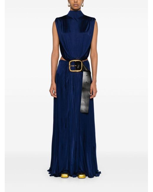 Loewe Belted Gown in Blue | Lyst