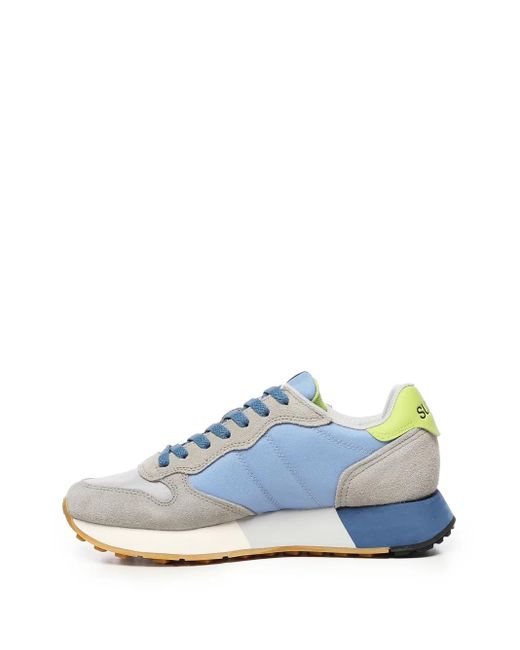 Sun 68 Logo-Detail Panelled Sneakers in Blue for Men | Lyst