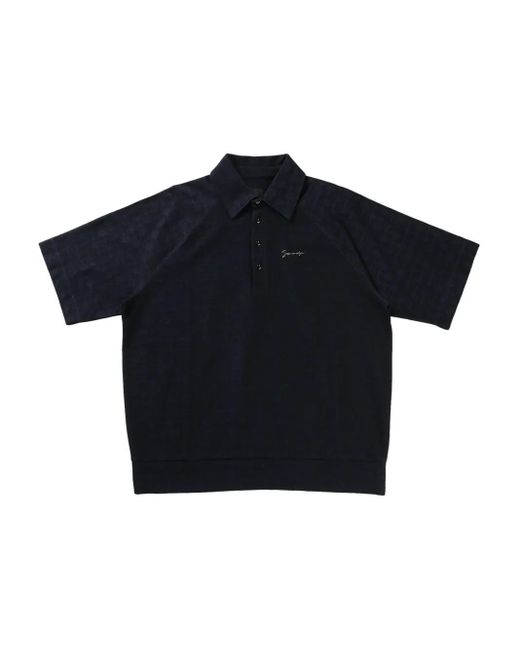 Givenchy Logo-Lettering Polo Shirt in Blue for Men | Lyst