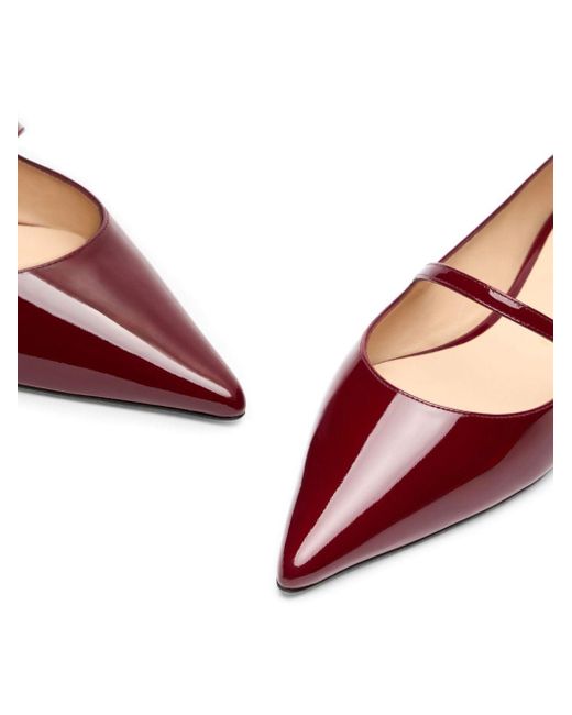 Stuart Weitzman Emilia Mary Jane Ballerina Shoes in Red | Lyst