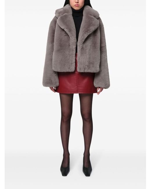 Apparis Miller Faux-Fur Jacket in Gray | Lyst