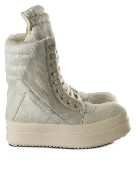 Rick Owens Mega Geobasket Sneakers in Grey for Men | Lyst UK