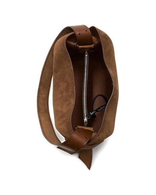 Acne Studios Musubi Knot-Detail Shoulder Bag in Brown | Lyst UK