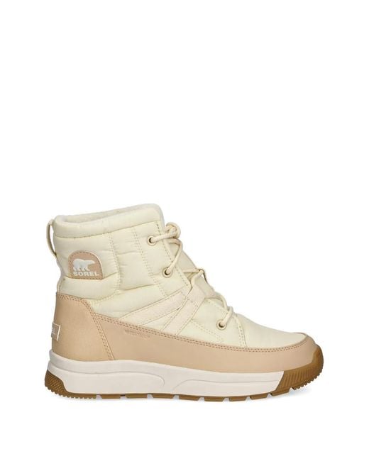 Sorel Whitney Iii Quilted Lace-Up Boots in Natural | Lyst UK
