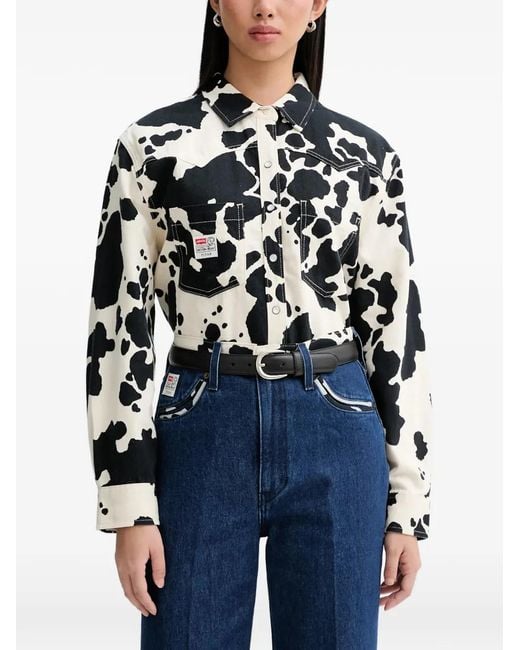 Levi's X Toy Story Cow-Print Western Shirt in Blue | Lyst UK