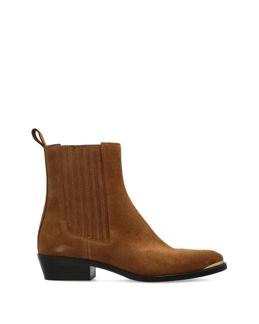 Isabel Marant Delano Ankle Boots in Brown | Lyst UK