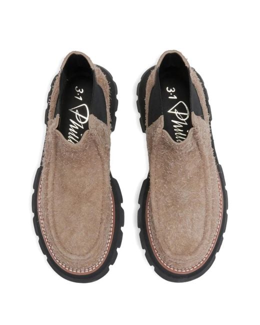 3.1 Phillip Lim Kate Textured Chelsea Boots in Brown | Lyst UK