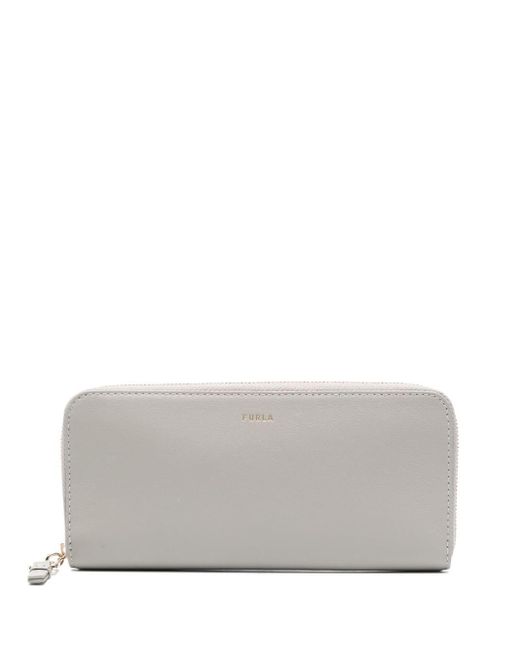 Furla Large Nuvola Leather Wallet in Grey | Lyst UK