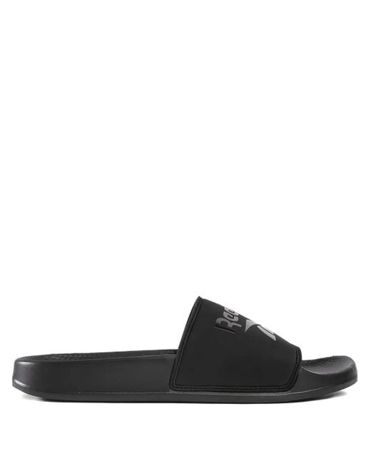 Reebok Fulgere Logo-Embossed Slides in Black for Men | Lyst UK