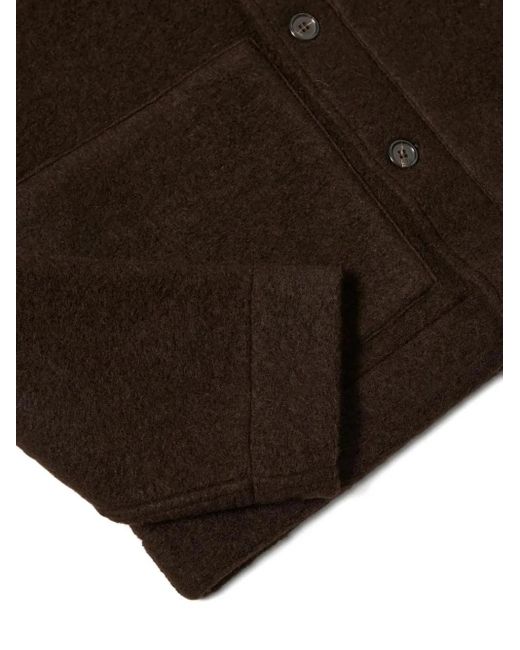 Universal Works Button-Up Fleece Jacket in Brown for Men | Lyst UK
