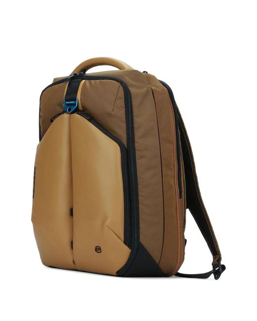 Piquadro Expandable Multi-Compartment Backpack in Natural | Lyst