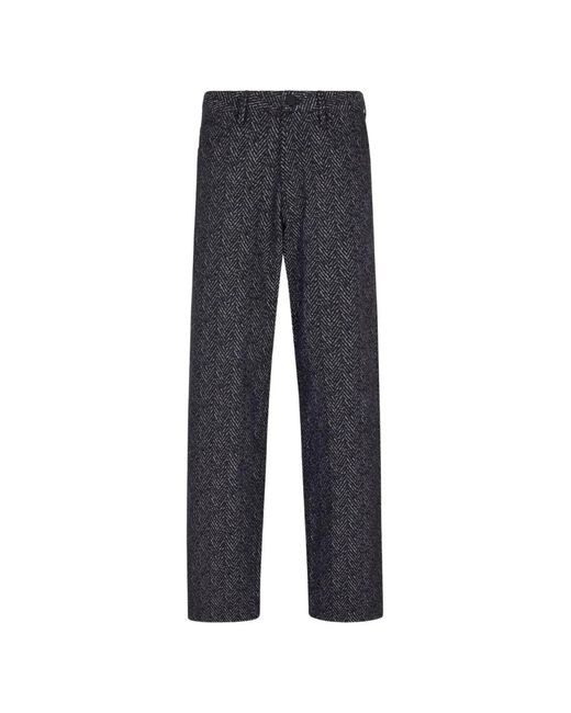 Giorgio Armani Chevron-Jacquard Jeans in Blue for Men | Lyst UK