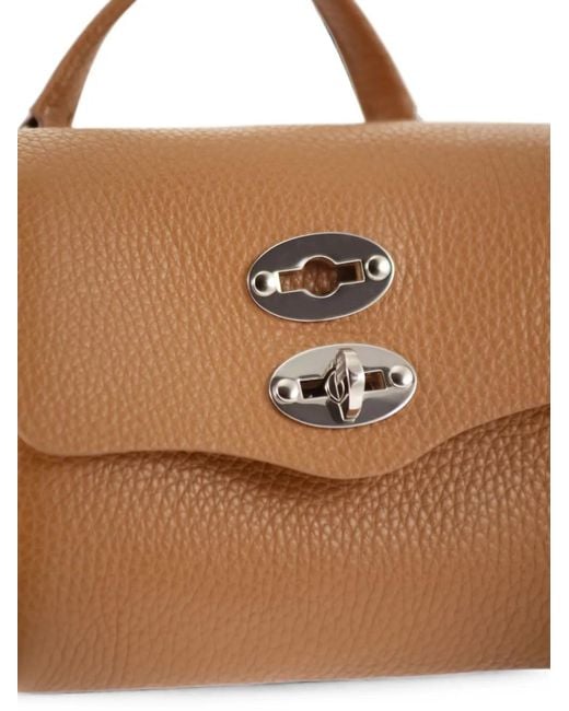 Zanellato Postina Super Baby Hammered-Leather Tote Bag in Brown | Lyst UK