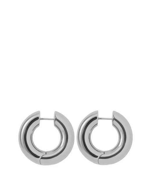 Jennifer Fisher Micro Samira Hinged Huggie Earrings in Metallic | Lyst UK