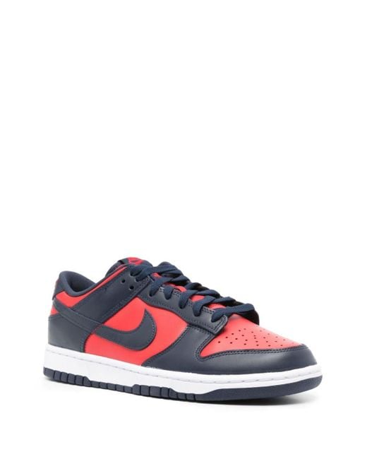 Nike Dunk Low Retro Sneakers in Red for Men | Lyst