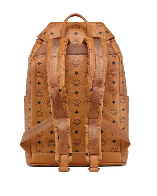 MCM Medium Brandenburg Backpack in Orange | Lyst