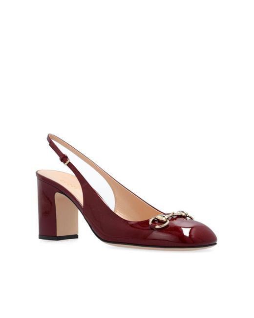Gucci High Heel Shoes Horsebit in Red | Lyst
