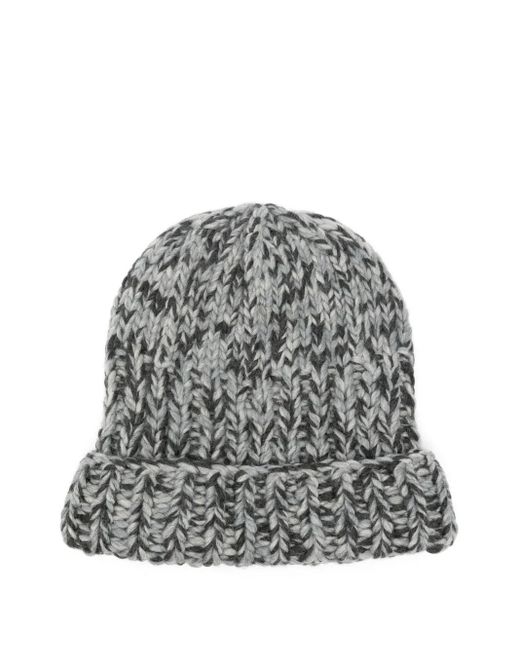 Ganni Knitted Hat in Grey | Lyst UK