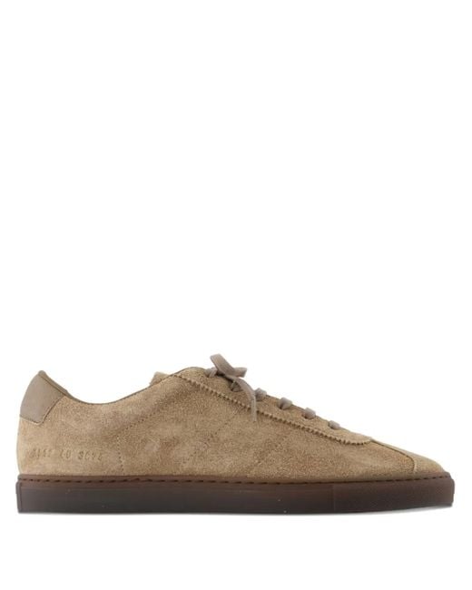 Common Projects Field Leather Sneakers in Brown for Men | Lyst UK